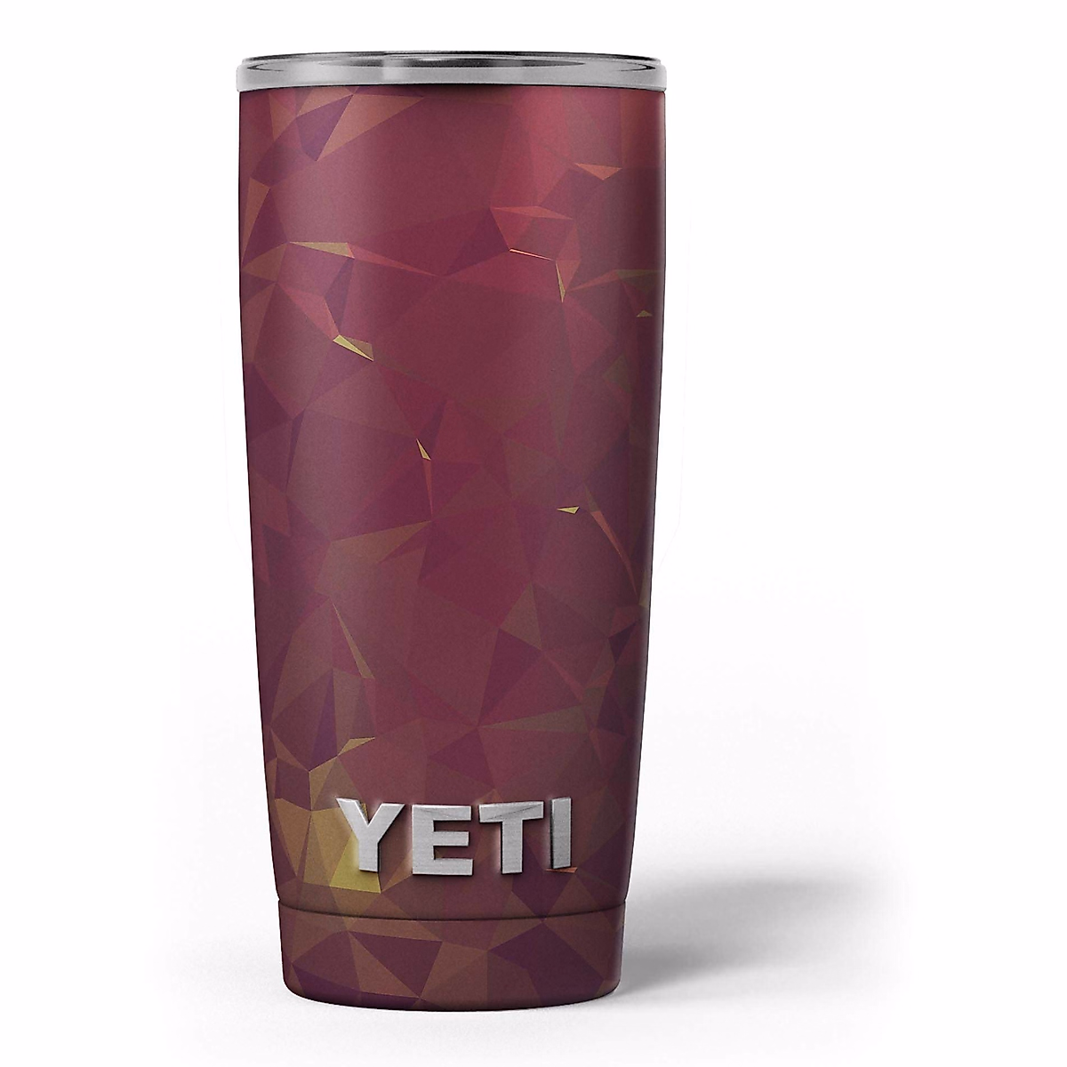 Design Skinz Red Geometric V13 - Skin Decal Vinyl Wrap Kit Compatible with The Yeti Rambler Cooler Tumbler Cups