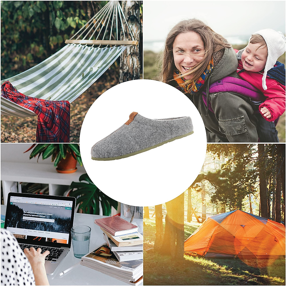 Acorn womens Algae-infused Recycled Parker Hoodback Slipper, Ash, 9.5-10.5 US