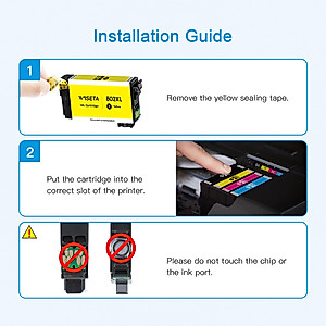 802XL Ink Cartridges Remanufactured Replacement for Epson 802 XL Ink Cartridges Combo Pack Compatible with WF-4720 WF-4730 WF-4734 WF-4740 EC-4040 EC-4030 EC-4020 Printer (4 Pack)