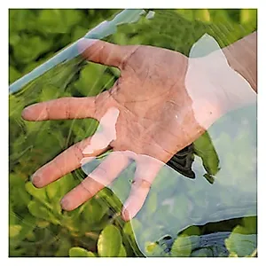 FACMAS Clear Tarps Waterproof Plastic Sheeting 0.35mm Thickened White Wrap, Suitable for Camping, Plant Greenhouse, Carport, Patio and Balcony (Color : Clear, Size : 5x1m)