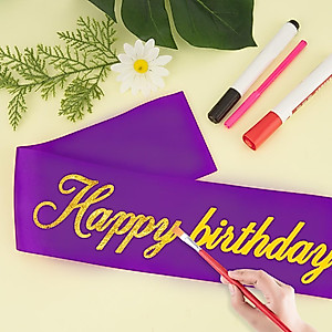 Prom Queen Sash 4pcs Purple Sash Purple Birthday Sash Party Supplies Bachelorette Sash Set Big Sister Sash Halloween Sash Bridesmaid Sash Senior Cheer Sash Dark Purple Sash For Dress Girls Night