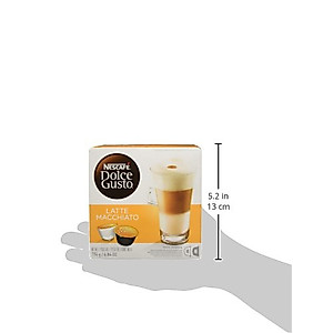 Nescafe Dolce Gusto Coffee Pods, Latte Macchiato, 16 capsules, Pack of 3