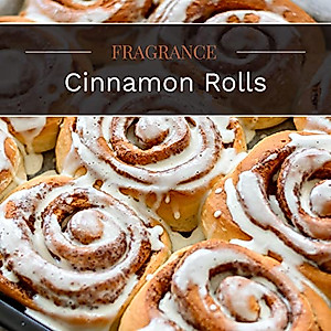 Candle-lite Scented Candles, Cinnamon Rolls Fragrance, One 18 oz. Single-Wick Aromatherapy Candle with 110 Hours of Burn Time, Brown Color