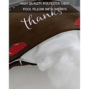 HilariousM Vintage High Heels Shoes Outdoor Pillows for Chaise Lounge Chair, Brown Red Waterproof Lumbar Head Support Pillow with Adjustable Elastic Band for Pool Patio Furniture Decorative