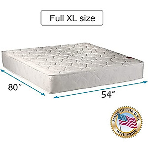 DS Solutions USA Legacy Double-Sided Full Extra Long Size Mattress Only with Mattress Cover Protector