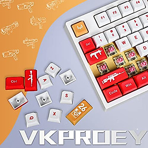VKPROEY PBT Keycaps Set 137Key XDA Profile, Dye-Sublimation, Customized Keycaps with Puller for Mechanical Gaming Keyboard, Compatible with Gateron MX Switches, Fits 96/98/104/108 Major-Sizes