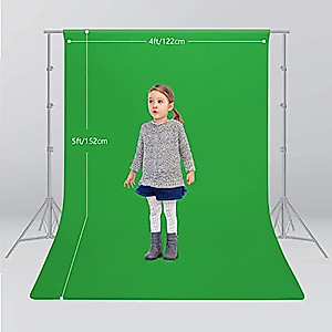 WENMER Backdrops, Green Screen Photo Backdrops for Photoshoot, Chromakey Green Photography Backdrops, Background for Photography, 4 x 5 FT