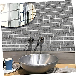 Homoyoyo 6pcs Stove Oil Proof Wall Sticker Kitchen Cabinet Decor Wedding Stickers Vinyl Floor Tile Stickers Oilproof Kitchen Backsplash Vinyl Wall Tiles Cupboard PVC Mural