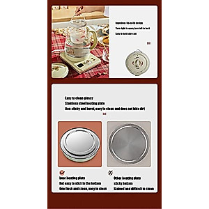 Household Multifunctional Tea Machine Health Pot Glass Kettle Intelligent Automatic Kettle Water Heater 1.5L with Filter Teapot Split Electric Teapot Anti-Dry Heat Preservation for 24 Hours A,1.5L (C