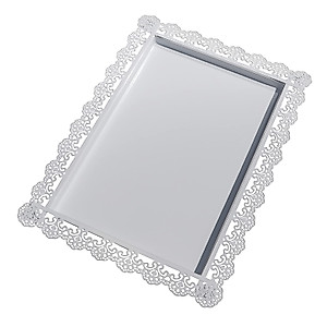 ATRDTO Set of 9 Pieces Cake Stands Iron White Cupcake Holder for Dessert Table Birthday Party Wedding Afternoon Tea Festival