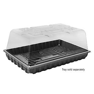 SUNDOME BPA Free Plastic Light Track Mega Humidity Dome with Vents, for Indoor Growing, Seeding in Greenhouse, Clear, 7" (Pack of 5)