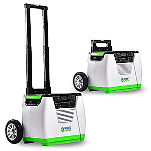 Nature's Generator Platinum System 1800W Solar & Wind Powered Pure Sine Wave Off-Grid Generator + 1200Wh Power Pod (1920Wh total) + 3 of 100W Solar Panels w/Infinite Expandability, Gasless, Fumeless