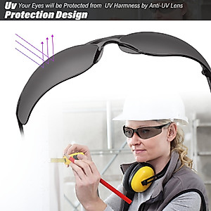 Salfboy Safety Glasses ANSI Z87.1 Scratch Resistant Glasses for Women Man Lab Goggles Eye Protection