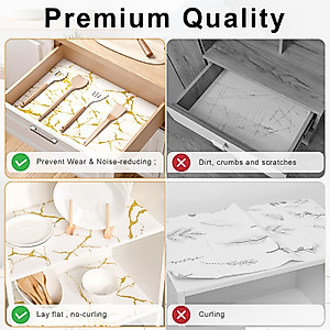 Bounmer Drawer Liner for Kitchen Cabinets Non-Adhesive Non-Slip Kitchen Cabinet Liner Shelf Liner Waterproof Easy to Cut Reusable Washable Shelf Liners for Pantry Cupboard Dresser Bathroom