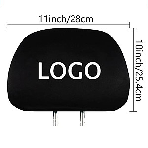 BICHONG 2Pcs of Fans Exclusive Car Headrest Covers (CB)