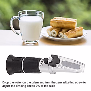 Brix Refractometer, Plastic Aluminum 3 in 1 Refractometer Clear Display Cover Plate Adjustable Eyepiece High Accuracy for Chemistry