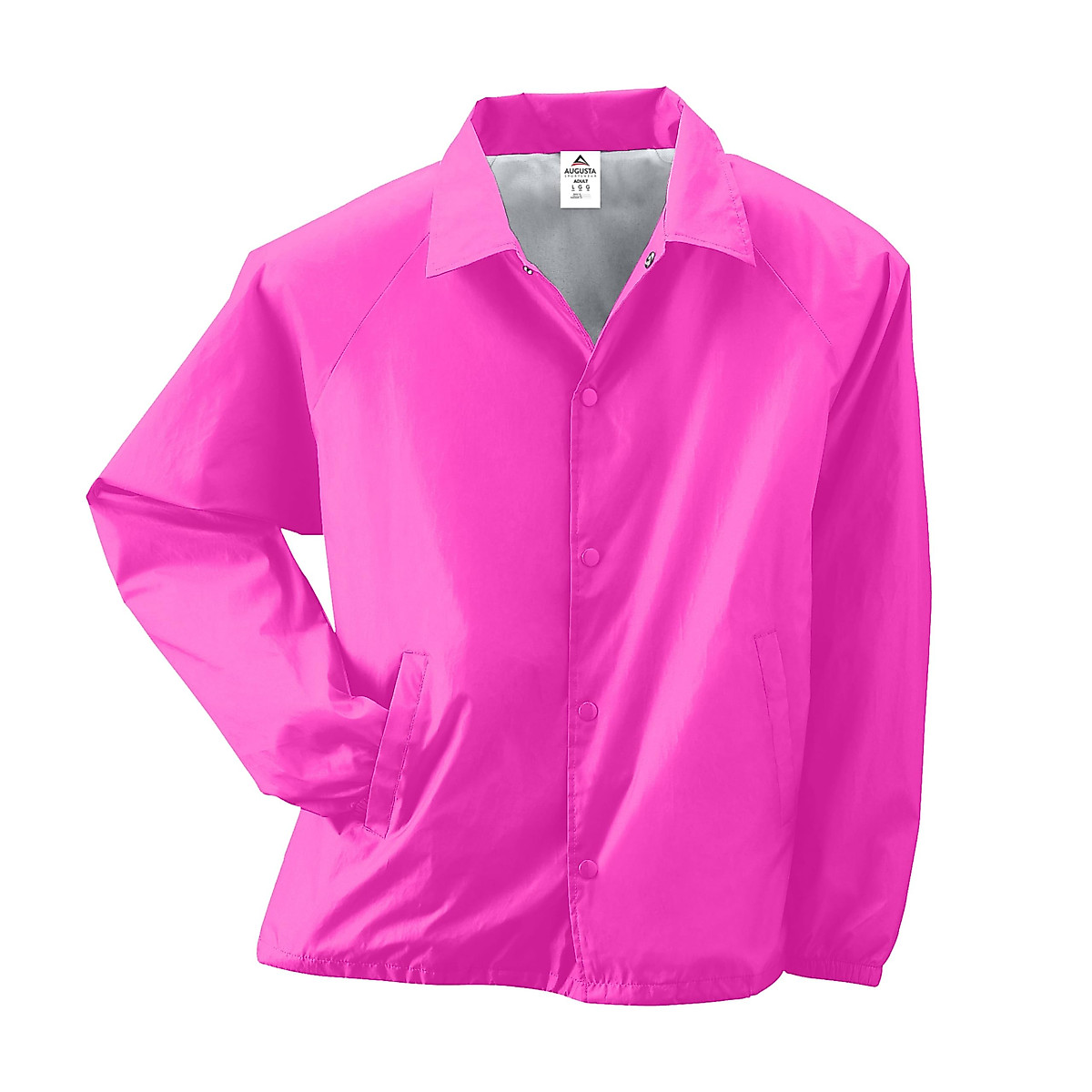 Augusta Sportswear Mens Nylon Coach Jacket/Lined Jacket, Power Pink, Small US