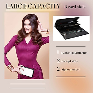 LEIFIDE Sublimation Blank Wallet for Women Heat Transfer DIY Pattern White 5 Mezzanine Purse Makeup Bag with Chain(6 Pcs)