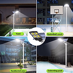 HYPERAZA 1000W Solar Street Lights Dusk to Dawn Solar Light 80000LM High Brightness Remote Controlled Solar Street Light Outdoor with Motion Sensor IP66 Waterproof fit for Yard, Garden, Parking Lot