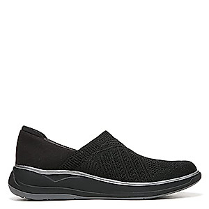 BZees Women's Triumph Slip-On Sneaker, Black, 9 Wide