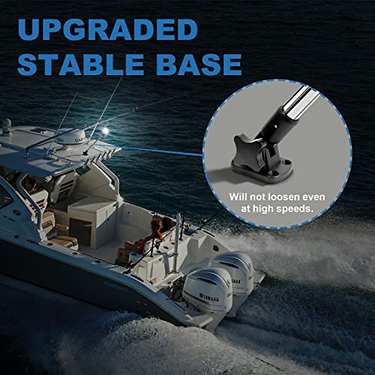 Obcursco 12 Inches Led Anchor Navigation Lights, White Fold Down Boat Stern Light, 3 NM Visibility Marine All Round Lights for Pontoon and Fishing Boats