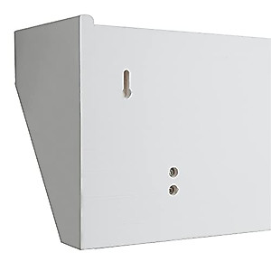 WEBI Coat Rack Wall Mount with Shelf,35’’ Long White Shelf with Hooks Underneath,7 Triple Hooks,Wall Mounted Coat Rack with Shelf,Key Rack for Wall,Entryway Shelves for Wall