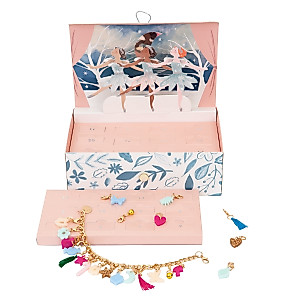 Meri Meri Winter Ballerina Charm Bracelet Advent Calendar (Pack of 1), Advent Calendar For Girls, Ages 8+, 6.875" x 2.375" x 4.375", Christmas Countdown Calendar, Advent Gift, Jewelry Box, Christmas