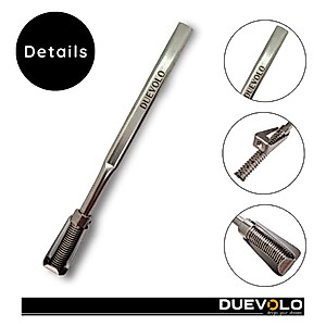 DUEVOLO Stainless Steel Spring Bombilla Flat (Straw), with detail heat difusor. Removable system for easy cleaning. Yerba Mate Cup Bombilla Gourd Drinking Filter Straws. Yerba Mate Gourd.