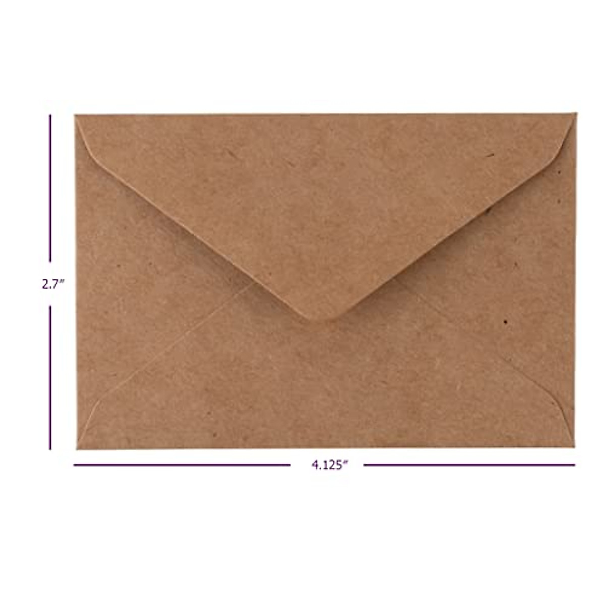 Brown Kraft Mini Envelopes 4x2.75" (100 Pack) | Gift & Business Cards