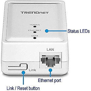 TRENDnet Powerline 500 AV Mini Network Starter Kit, Includes 2 x TPL-406E Adapters, TPL-406E2K (Renewed)