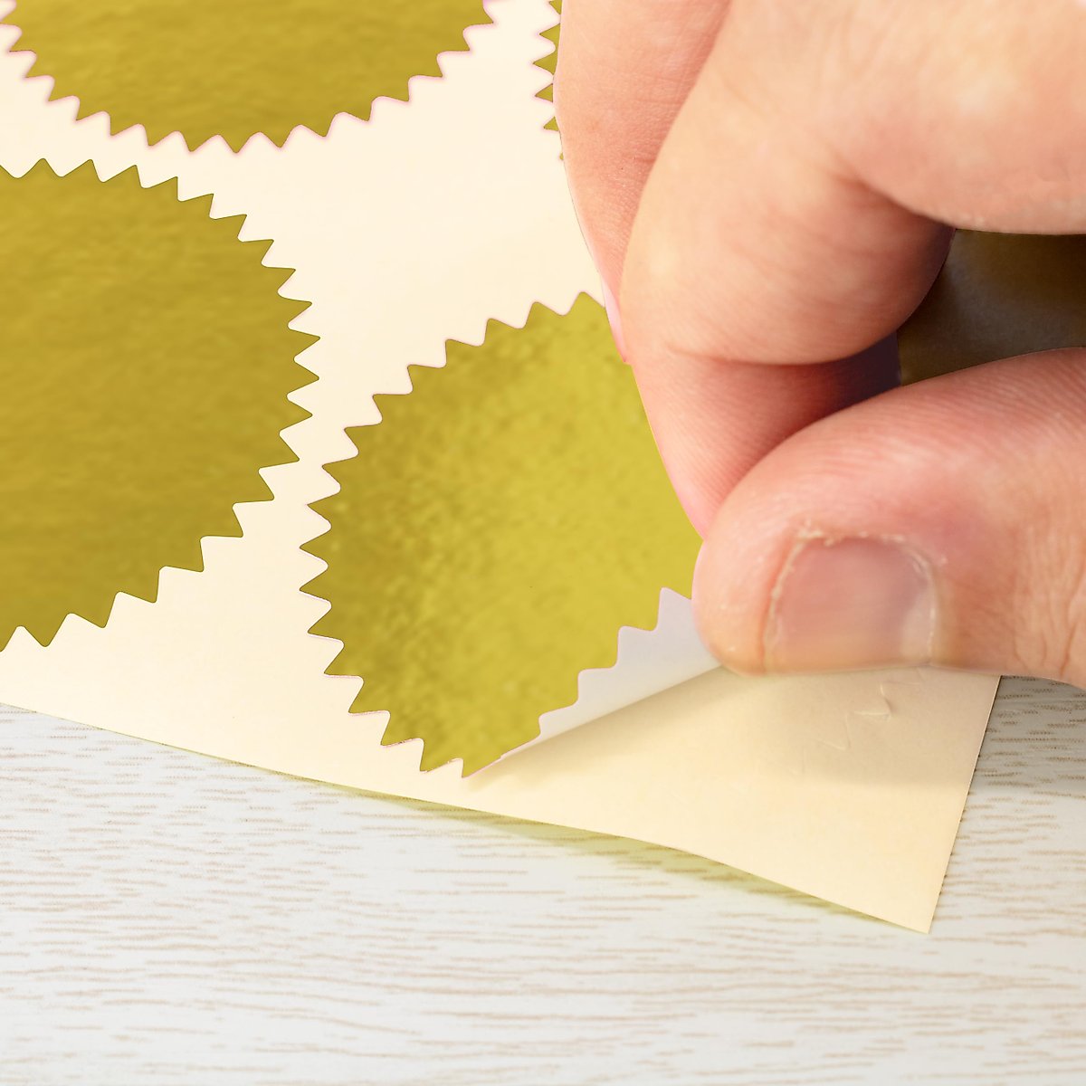 MaxMark 2" Self Adhesive Glossy Gold Seal Labels for Certificates, Library, Notary Embossing Seals - 100 Count