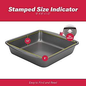 Goodcook 2pk Set 8x8 Baking Pan, 2 Pack, Gray