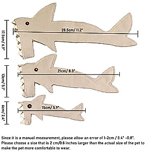 SEIS 3 Pcs Shark Bearded Dragon Costume Felt Cloth Lizard Outfit Halloween Small Animal Clothes Harness for Chameleon Gecko Anole Iguana Amphibians (1 Pcs (L))