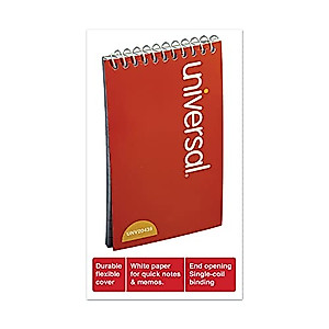 Universal 3x5-Inch Narrow Ruled Wirebound Memo Book, 12 per Box (UNV20435-CL)