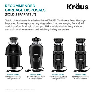 KRAUS Kore 15-Inch Drop In/Top Mount Workstation 16 Gauge Single Bowl Stainless Steel Bar Kitchen Sink with Accessories, KWT311-15