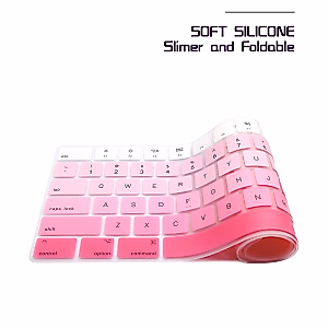 HRH Ombre Pink Silicone Keyboard Cover Keypad Skin for Magic Keyboard with Numeric Keypad A1843 MQ052LL/A Released in 2017 (US Layout)