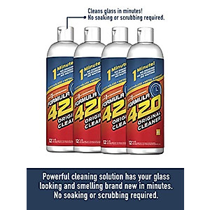 Formula 420 Glass Metal Ceramic Pipe Cleaner 12 Oz Bottles 4 Pack
