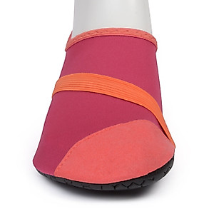 FITKICKS DM Merchandising Inc Women's Active Footwear, Fuchsia/Orange, Small