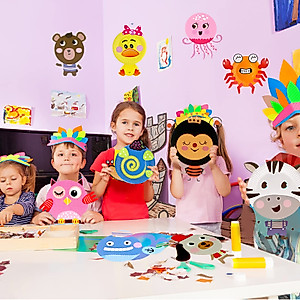 Coco&Estee 20 Pack Paper Plate Crafts Kit Kid, Arts and Crafts for Kids, Animal Crafts for Toddler Activities Ages 3-5 Party Games, Preschool Learning Activities, Art Supplies Preschool Crafts