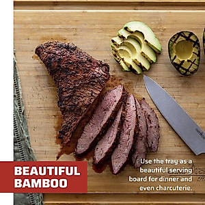 Camp Chef Bamboo Cutting Board - Wood Cutting Board for Kitchen Accessories & Outdoor Cooking - Perfect for Cutting Meat, Veggies, Cheese & More - 18" x 26"