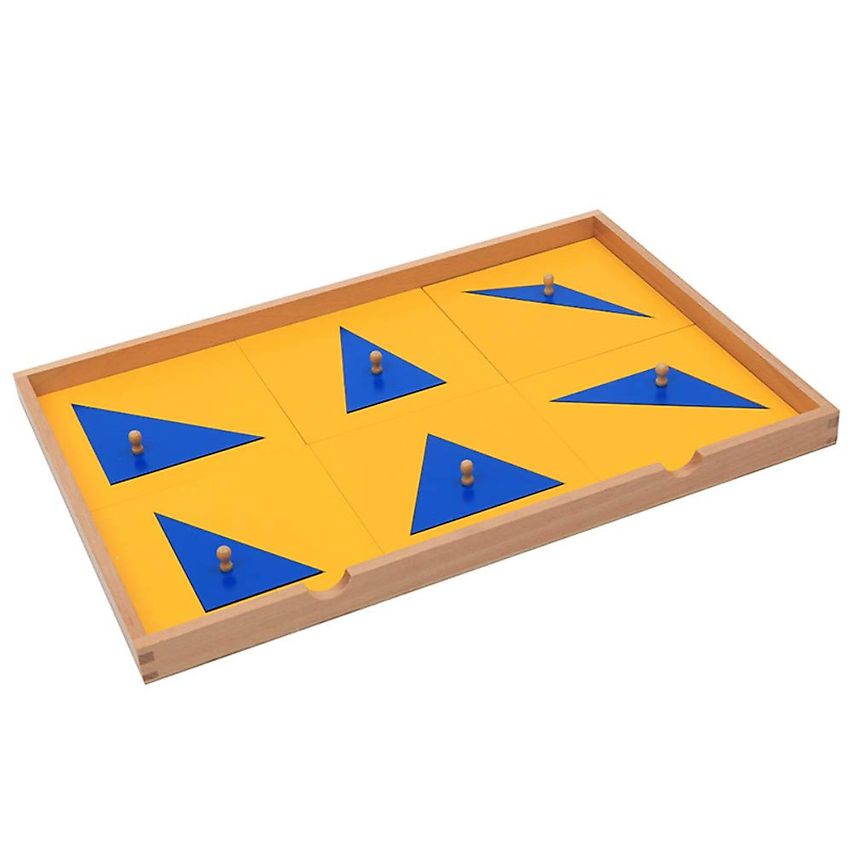 Gudong Baby Math Education Toys Montessori Geometric Cabinet Blue with Box Early Childhood Preschool Geometry Shape Teaching Aids
