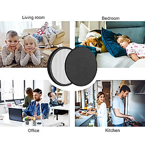 Nyingchi Halo Replacement Filter, Compatible with Pure Enrichment PureZone Halo Air Purifier PEAIRDSK, 2-Pack