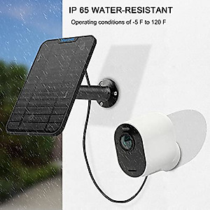 4W Solar Panel Charging Compatible with Arlo Essential Spotlight/XL Spotlight, with 13.1ft Waterproof Charging Cable, IP65 Weatherproof,Includes Secure Wall Mount(2-Pack)(Micro USB Type)