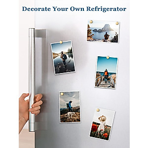 SMARTAKE 45 Pcs Refrigerator Magnets, Small Round Fridge Magnets, Multi-Use Premium Neodymium Office Magnets for Fridge, Whiteboard, Billboard in Home, Kitchen, Office and School (Gold)