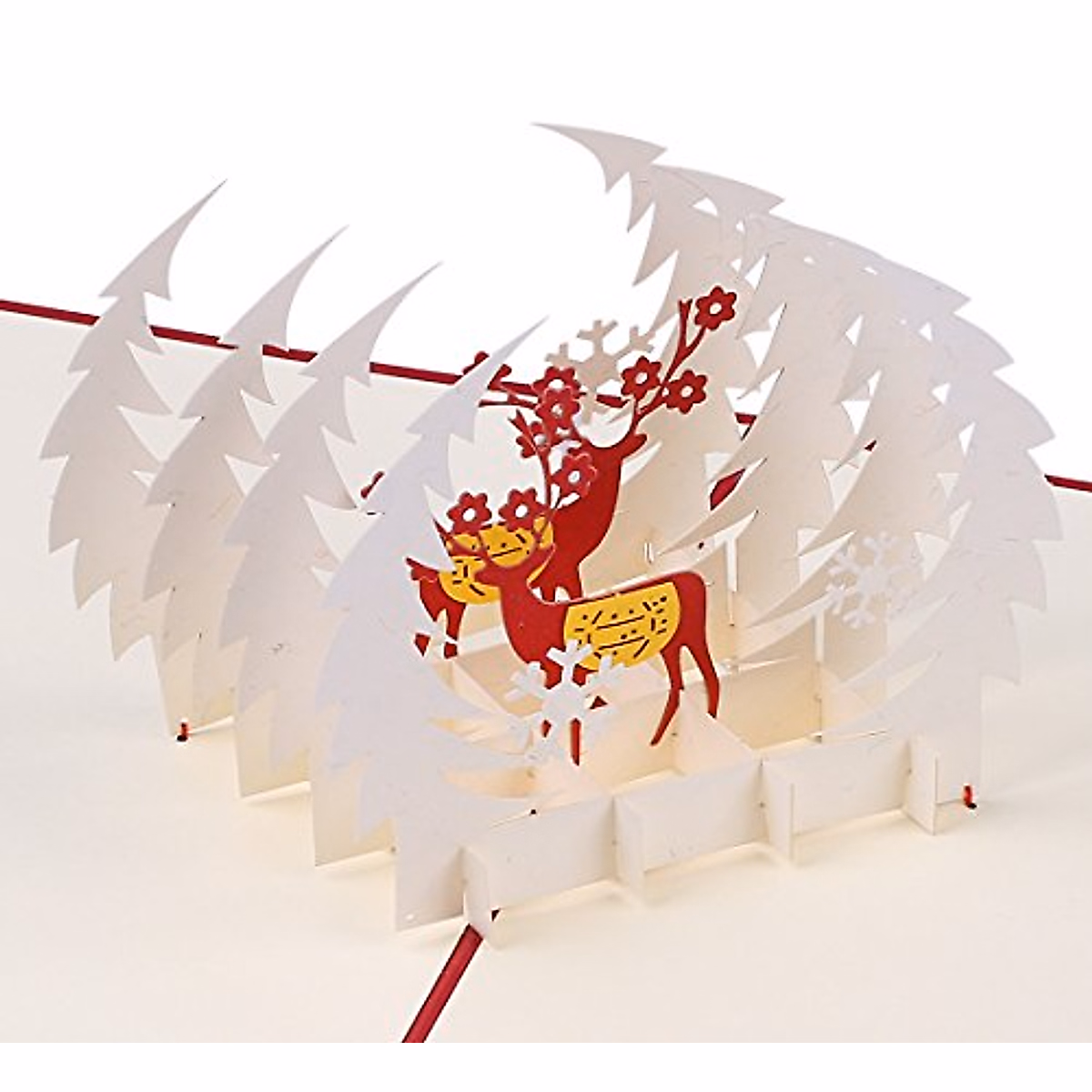 Bluboon 3D Greeting Christmas Cards Papercraft 7 Pack Holiday Birthday Pop Up Cards Gift