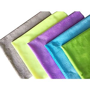 longshine-us 5pcs 19.7 x 15.8 Inch Diy Fabric Crystal Velvet Short Plush Decorative Cloth Jewelry Toy Cloth Fabric Sheet Pack DIY Craft Patchwork Sewing Squares Assorted Colors for Hobby Craft (Multi)