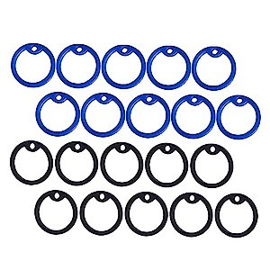 GARVALON 20pcs Dog Tag Muffler Ring Silicone Dog Tags Round Labels Puppy Tag Dog Tags Personalized for Pets Black Tags Dog Collar Tags Pet Tag Silencers Dog Supplies Round Shaped Silencers