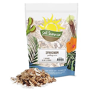 Sphagnum Moss Potting Mix (1 Quart); for Carnivorous Plants: Blend of Dried Moss with Perlite