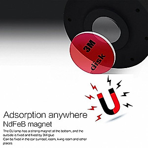 Disco Ball Light Wireless Battery Operated Music Sync RGB for Parties Decorations Car [2-Pack] (Upgraded)