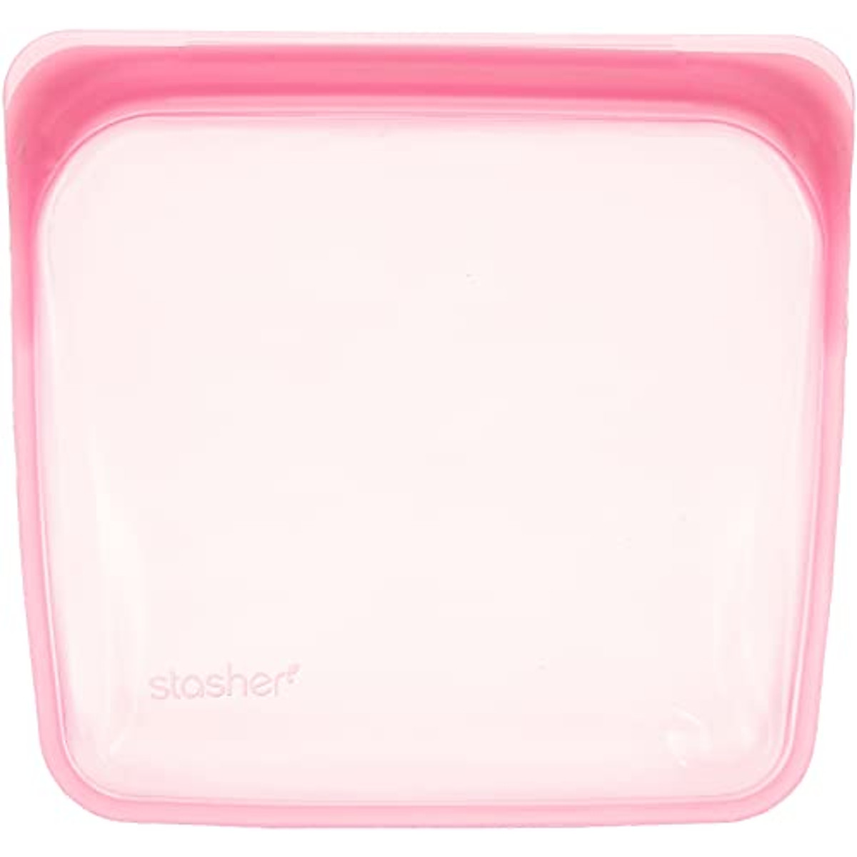 Stasher Reusable Silicone Storage Bag, Food Storage Container, Microwave and Dishwasher Safe, Leak-free, Sandwich, Hibiscus